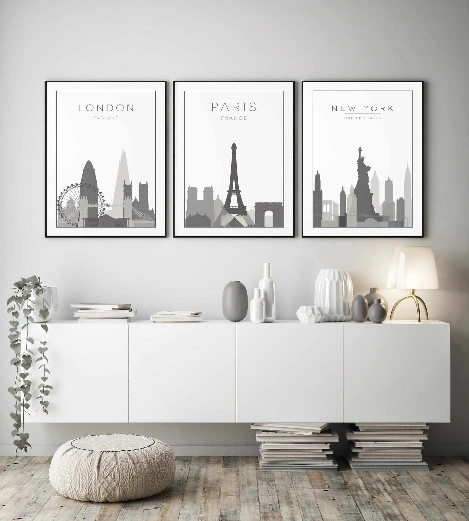 Travel Print Set, Set of Prints, Travel Posters, New York Print, London ...