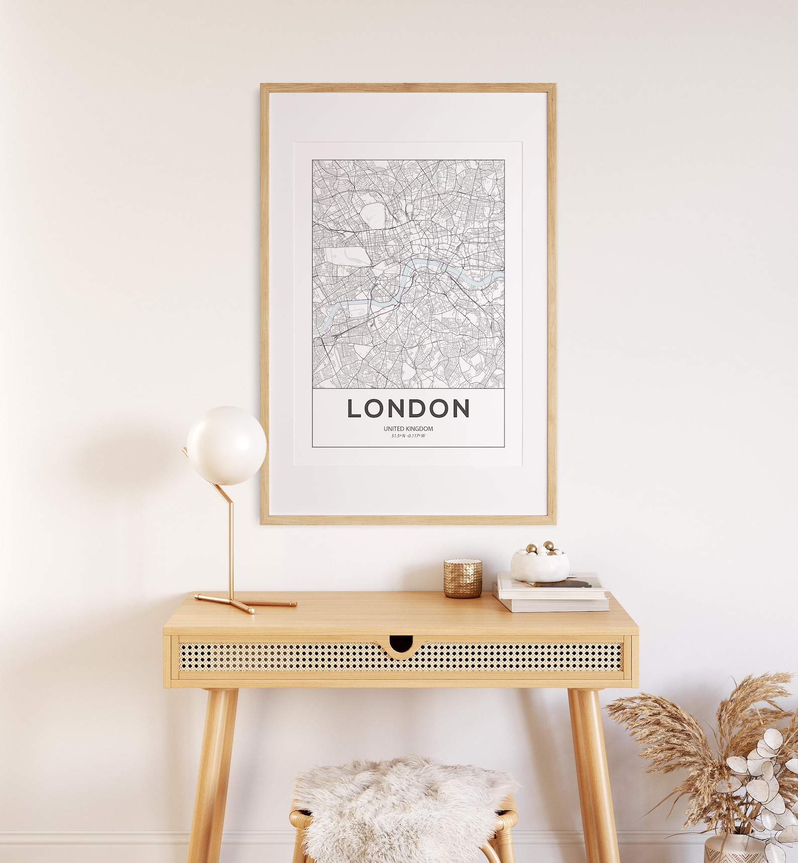 London Map Print Wall Art London Print London Map Poster - Etsy