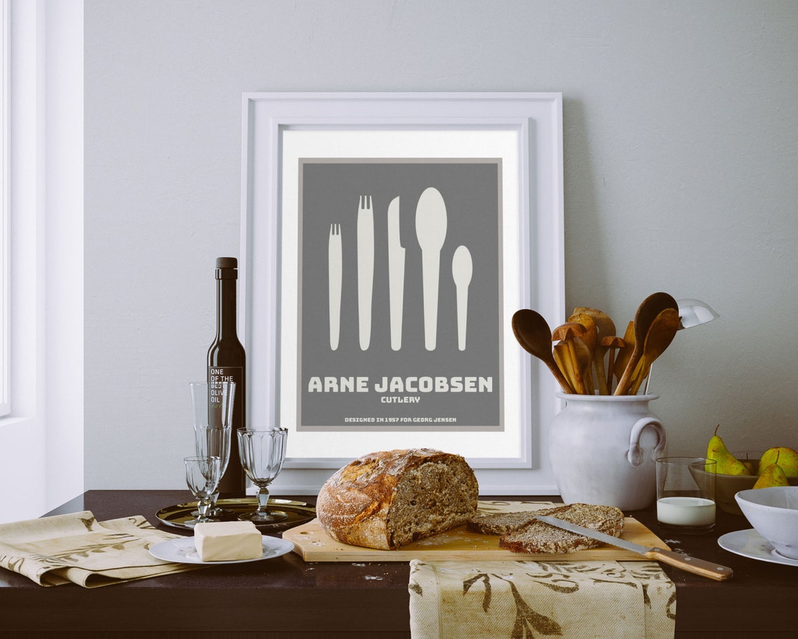 Kitchen Wall Art Arne Jacobsen Print Wall Art Print Kitchen | Etsy