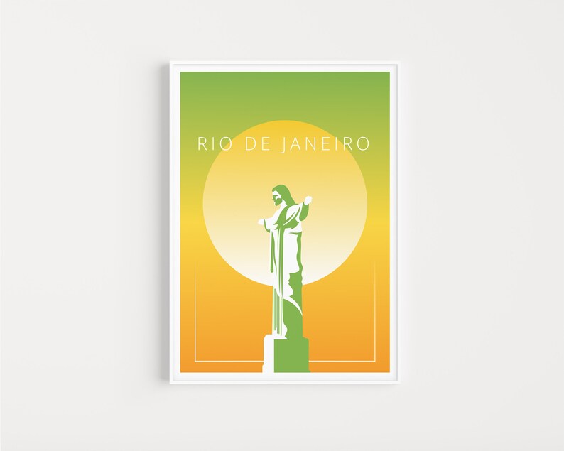 Rio Poster Minimalist Travel Print Wall Art Prints Modern - Etsy