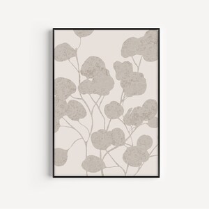Grey Print, Wall Art Print, Botanical Print, Flower Wall Art, Grey ...