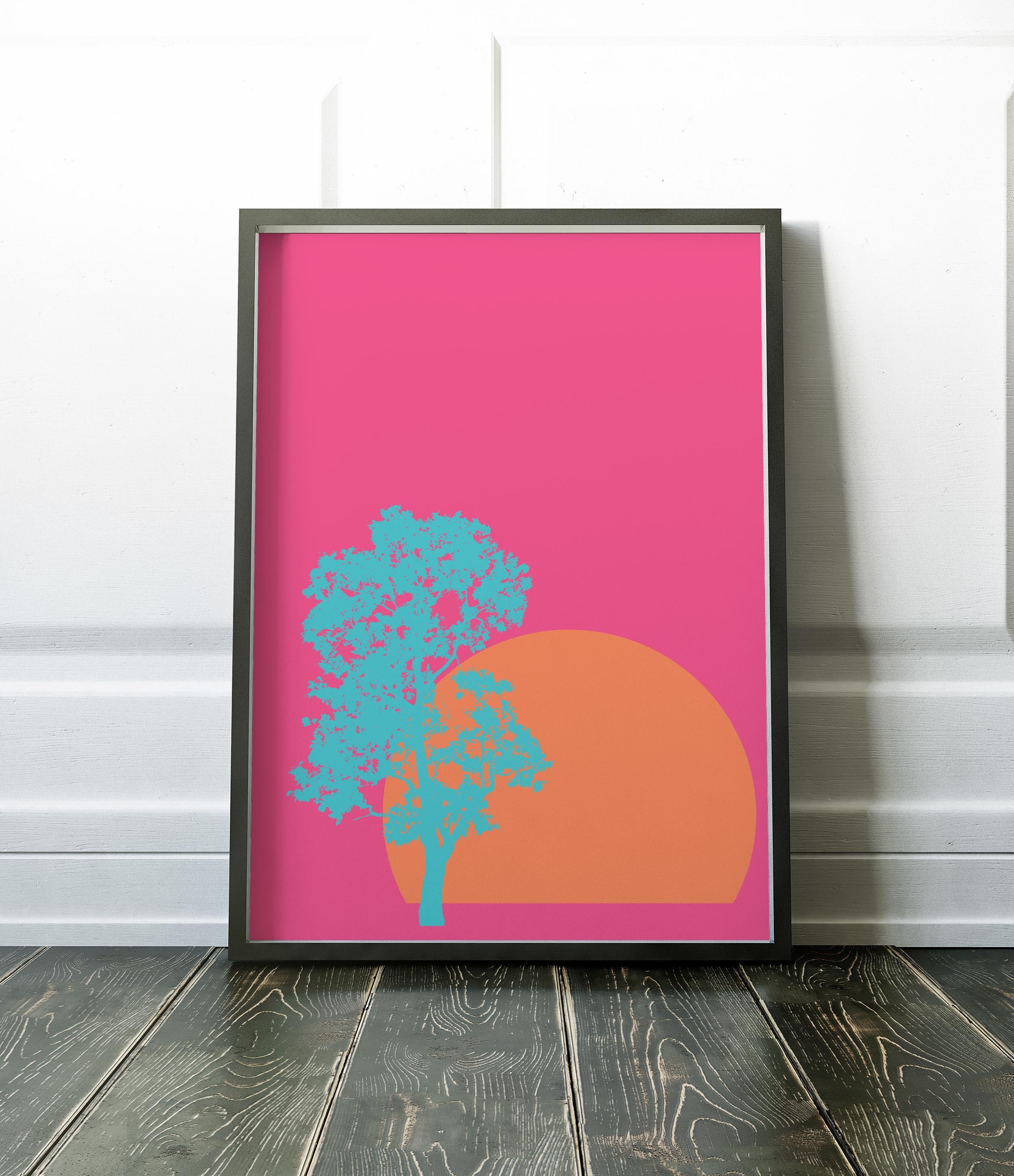 Set of Prints, Neon, Neon Wall Art, Neon Prints, Neon Colours, Tree ...