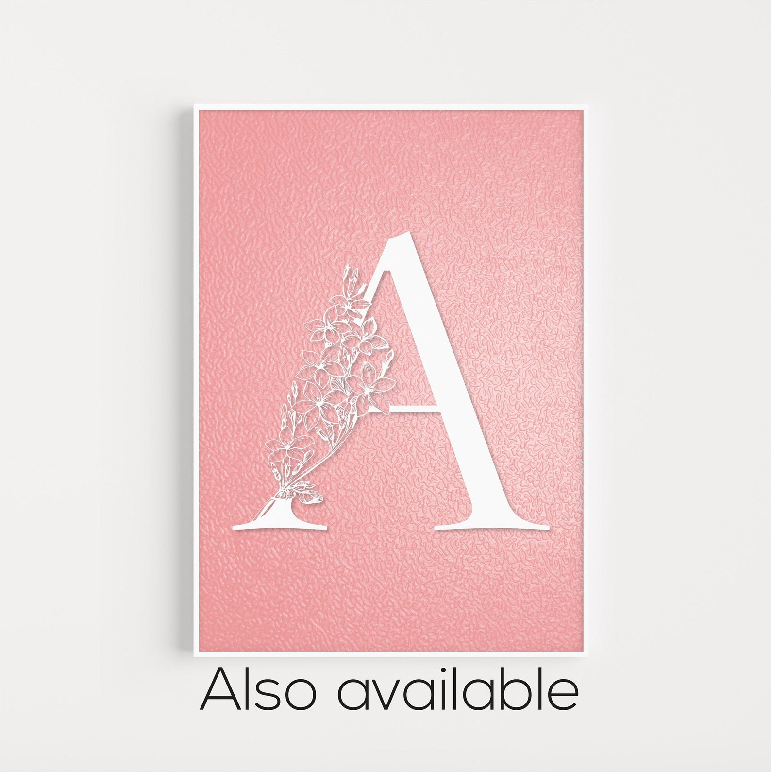 Initial Wall Art, Initial Print, Letter Print, Letter Wall Art, Name ...