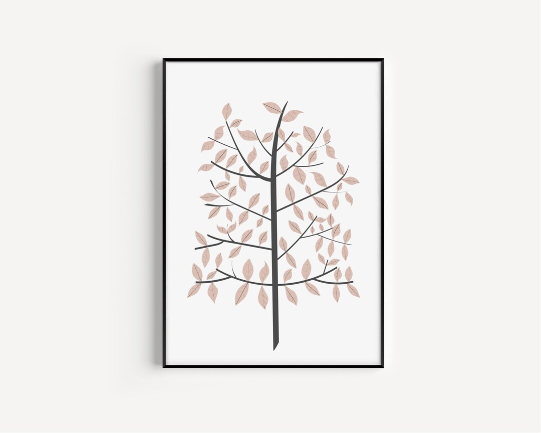 Tree Print, Pink Print, Wall Art Print, Pink, Wall Art, Tree Art Print ...