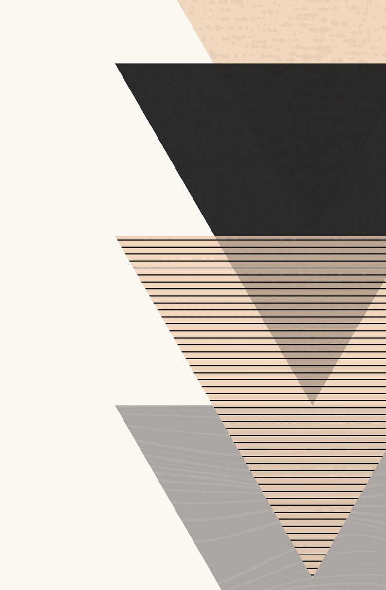 Geometric Print, Wall Art, Triangle Wall Art, Prints, Geometric Wall ...