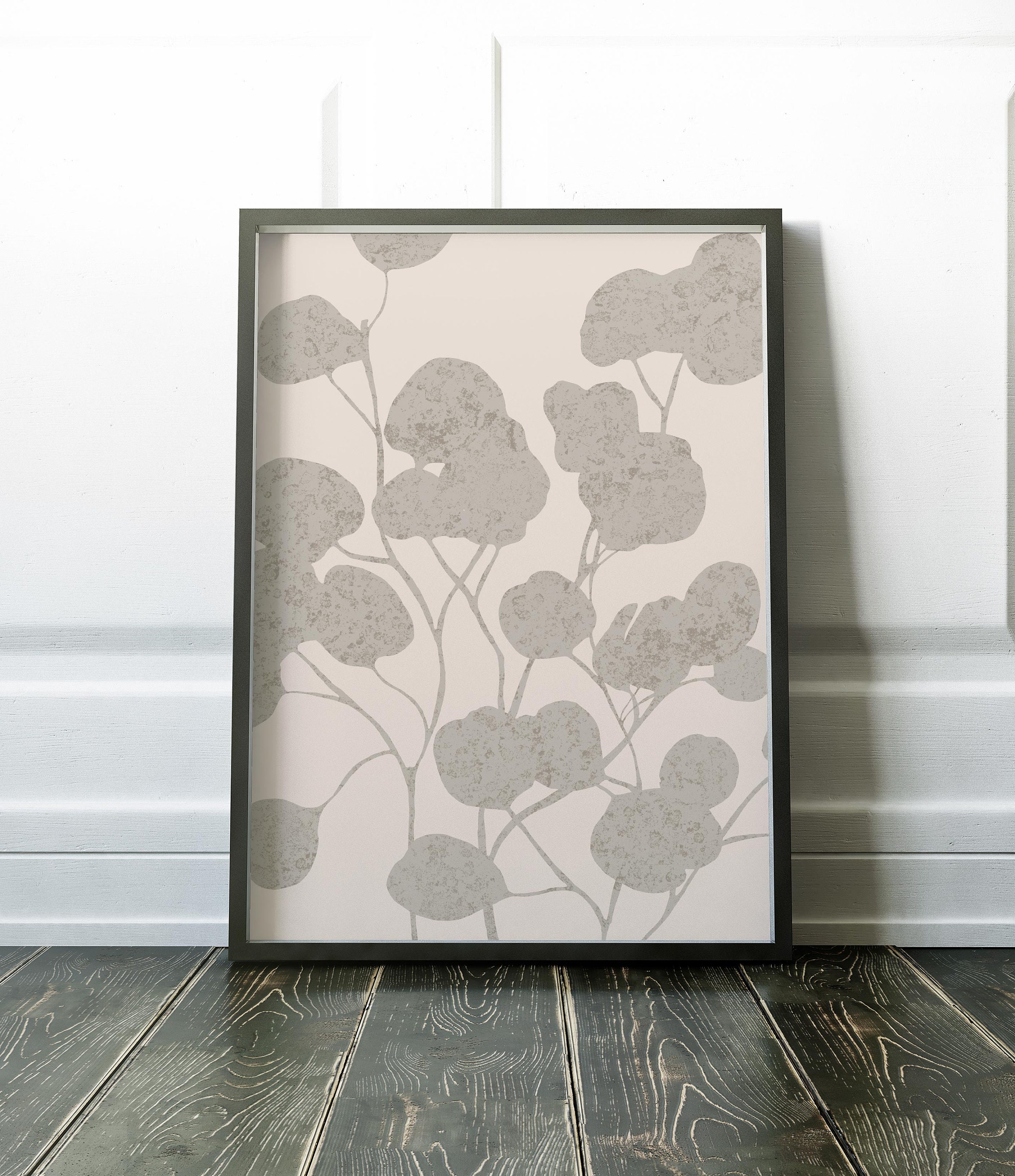 Grey Print Wall Art Print Botanical Print Flower Wall Art - Etsy UK