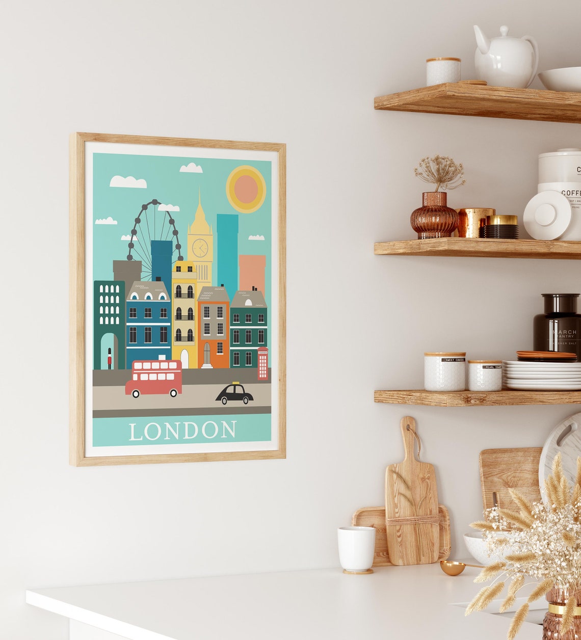 Wall Art Prints, London Poster, London Wall Art, Minimalist Travel ...