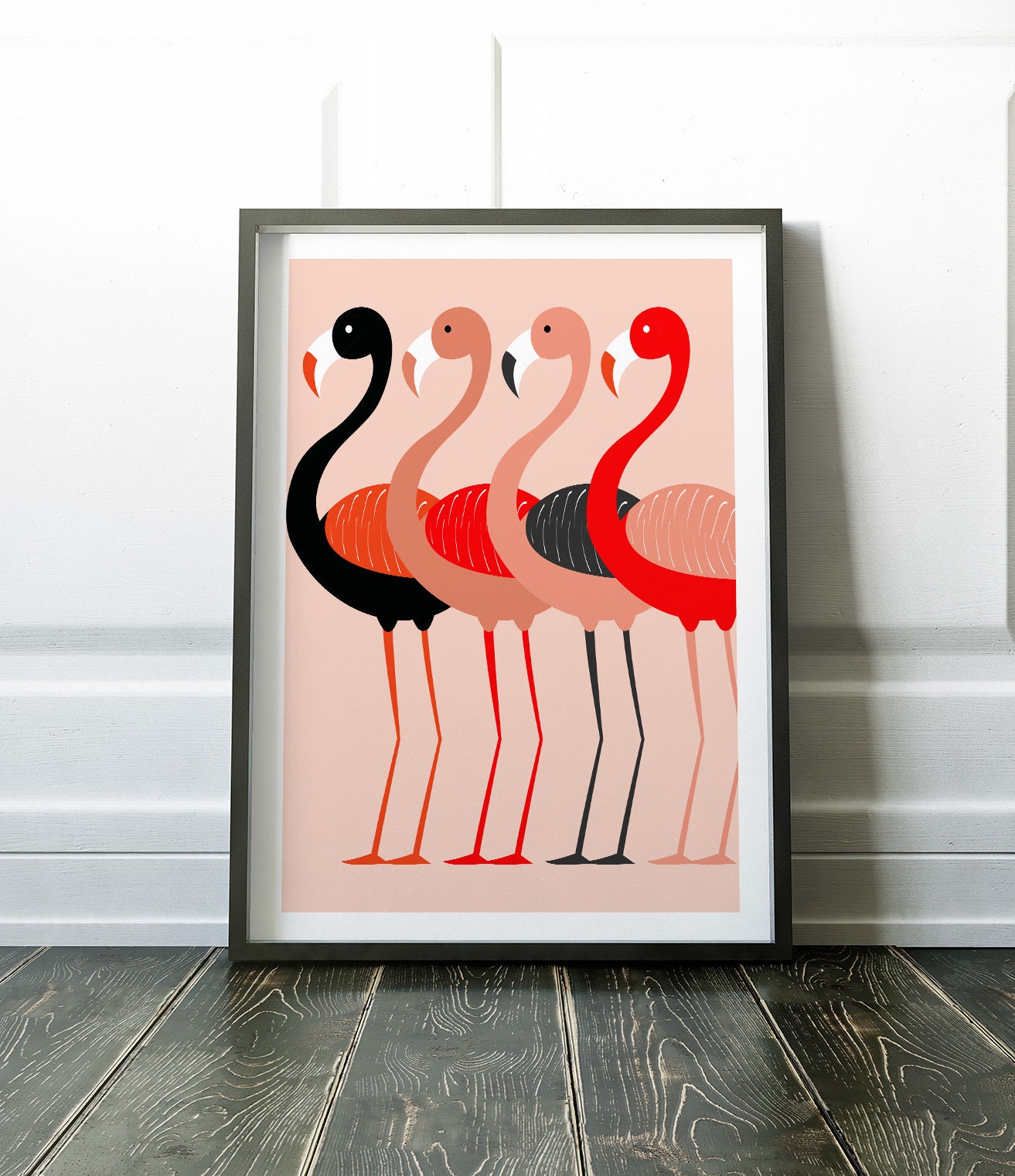 Wall Art Flamingo Print Flamingo Poster Flamingo Wall Art | Etsy