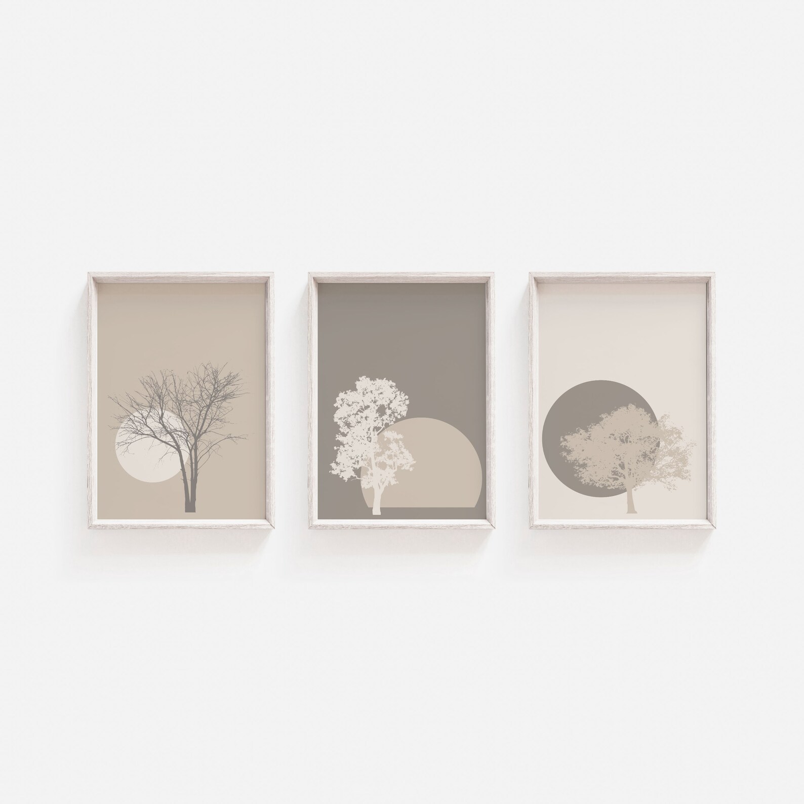 Wall Art, Grey Print, Tree Wall Art, Modern Print, Beige Wall Art ...