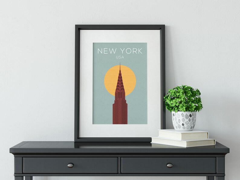 New York Print New York Art Print Travel Poster New York - Etsy UK