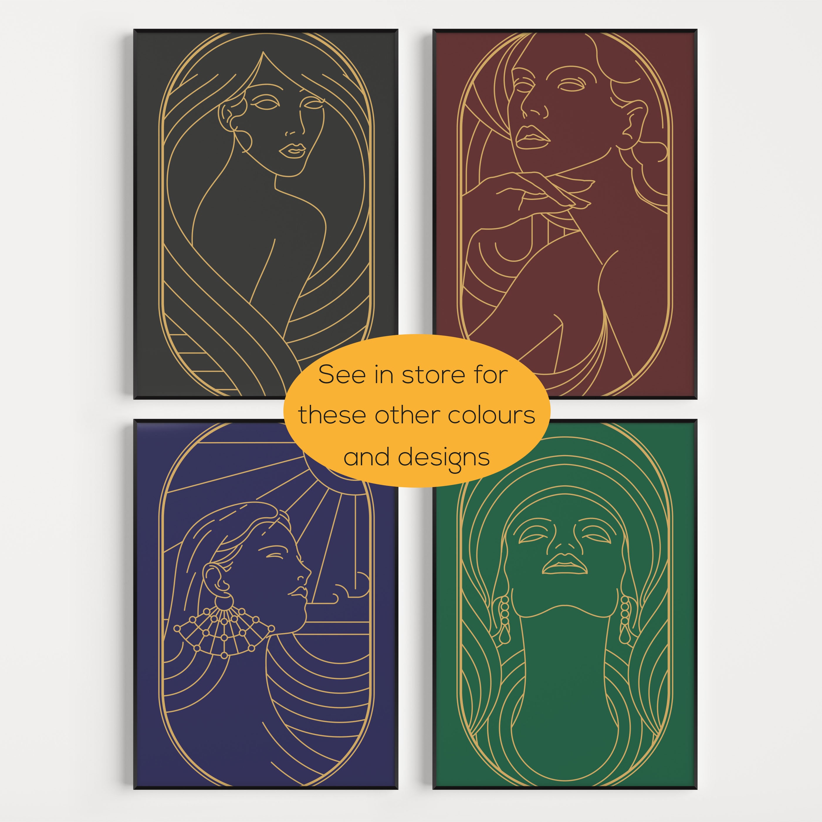 Art Deco Print Set Art Deco Wall Art Set of Prints Wall Art | Etsy