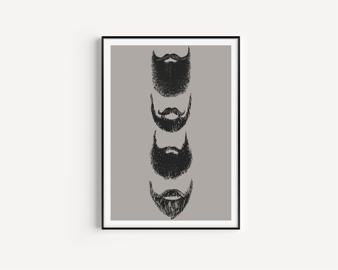 Beard Gift, Beard Print, Beards, Barbers Print, Barbers, Beard Art ...