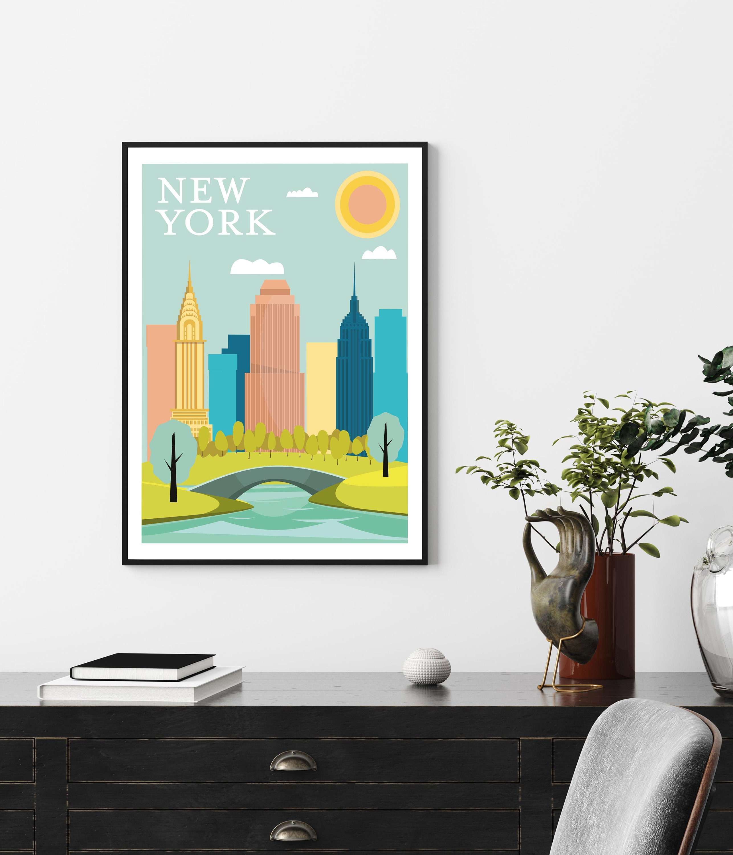 Wall Art New York Poster New York Print Wall Art Print | Etsy
