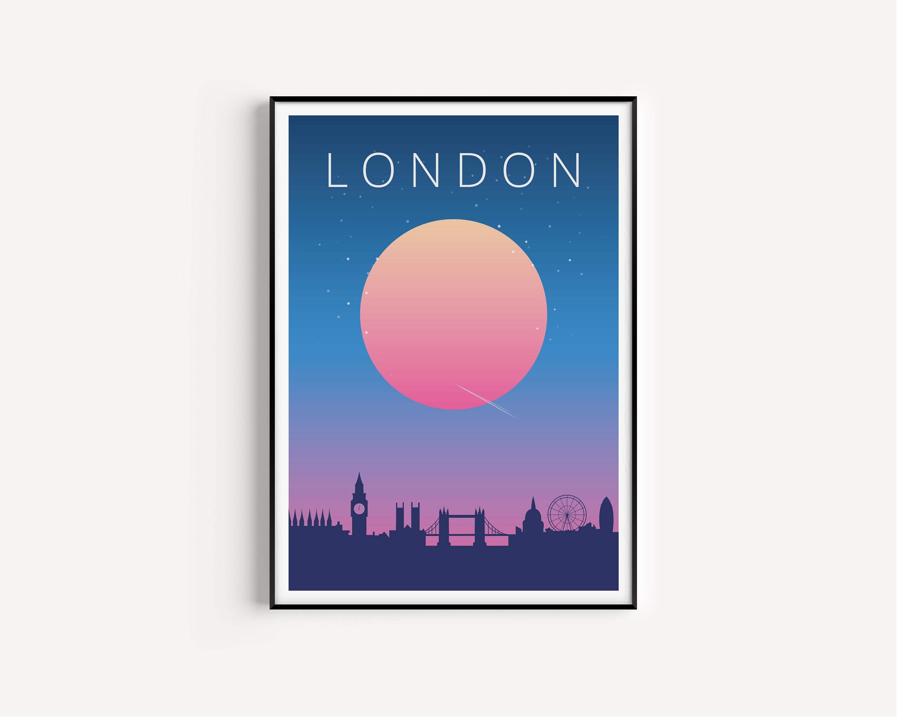 London Poster, London Wall Art, Minimalist Travel Print, Wall Art ...