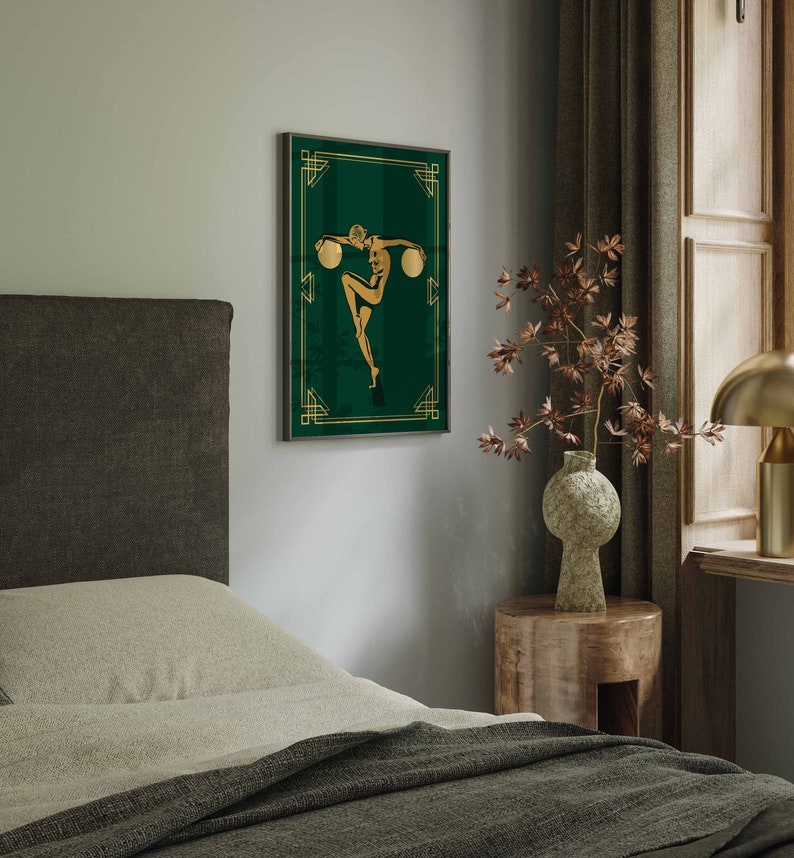 Art Deco Prints Set of Prints Green Art Deco Art Deco - Etsy UK