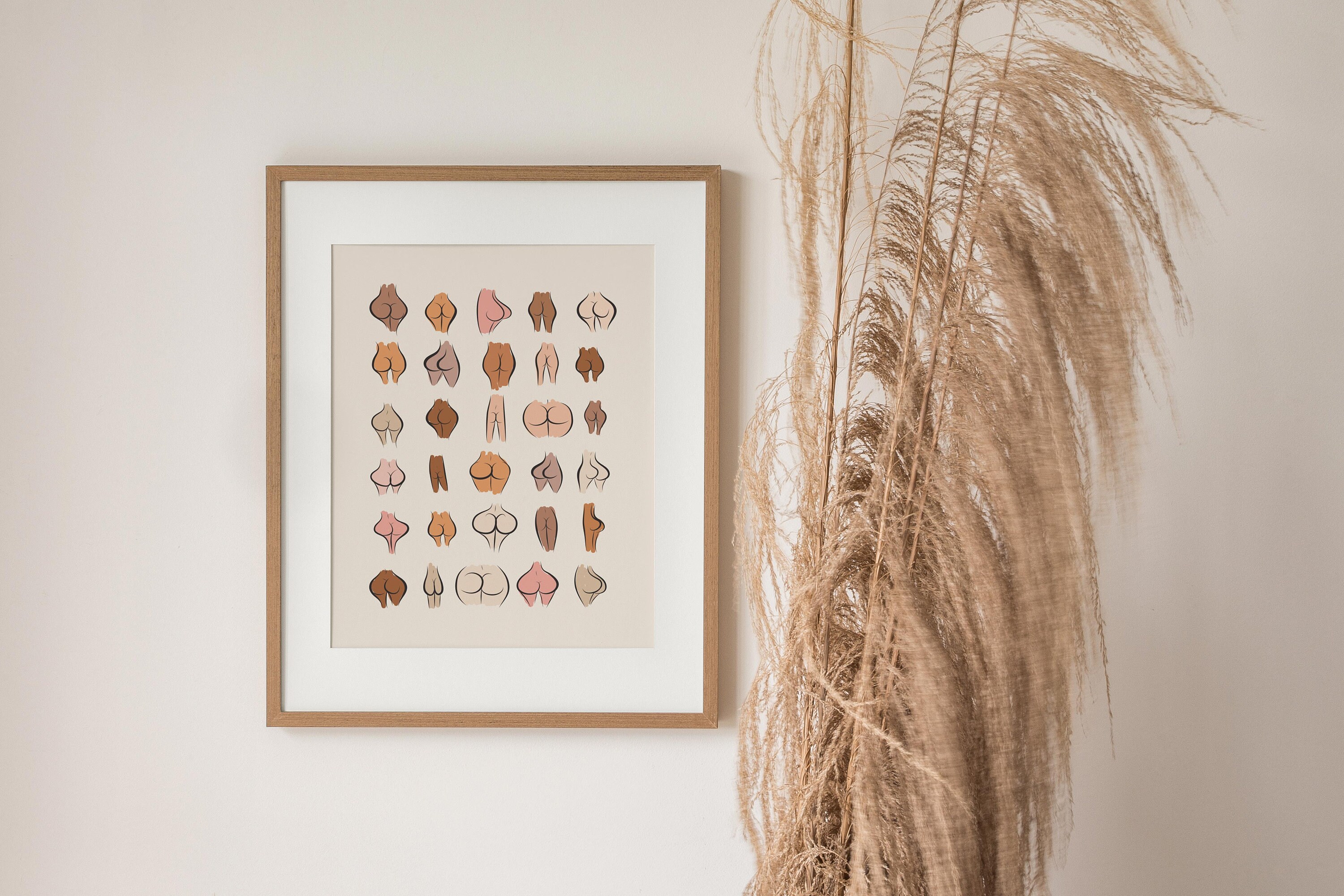 Set of Prints, Bum Print, Boobs Print, Bathroom Print, Body Positivity ...