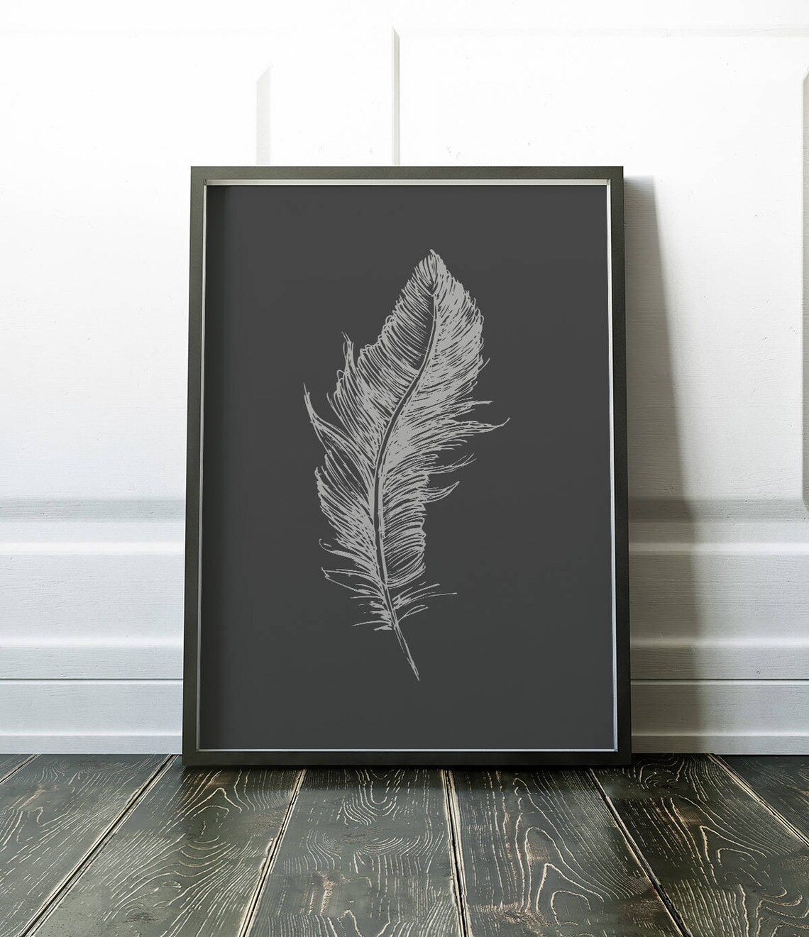 Set of Prints Feather Print Set Wall Art Set Feather | Etsy