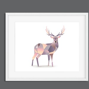 Stag Wall Art, Stag Print, Nordic Wall Art, Wall Art Print, Nordic ...