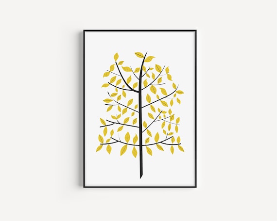 Tree Print Wall Art Print Wall Art Minimalist Print - Etsy