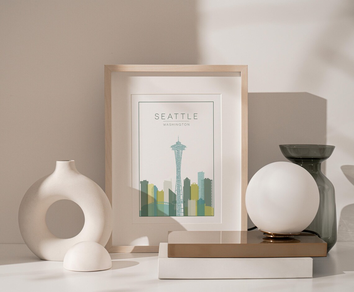 Wall Art Prints, Seattle Poster, Seattle Wall Art, Washington Print ...