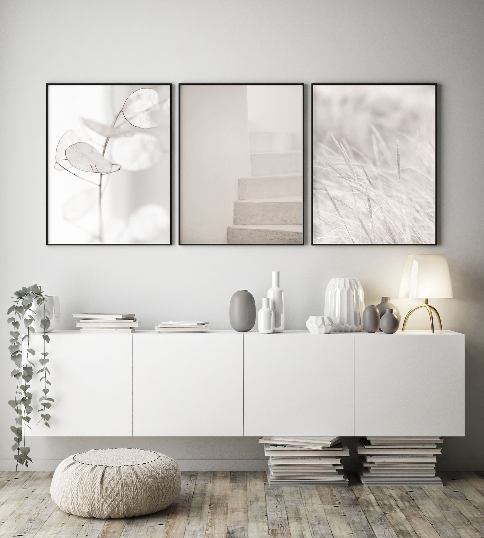 White Wall Art, Prints, Wall Art, White Print, White, Wall Art Set ...