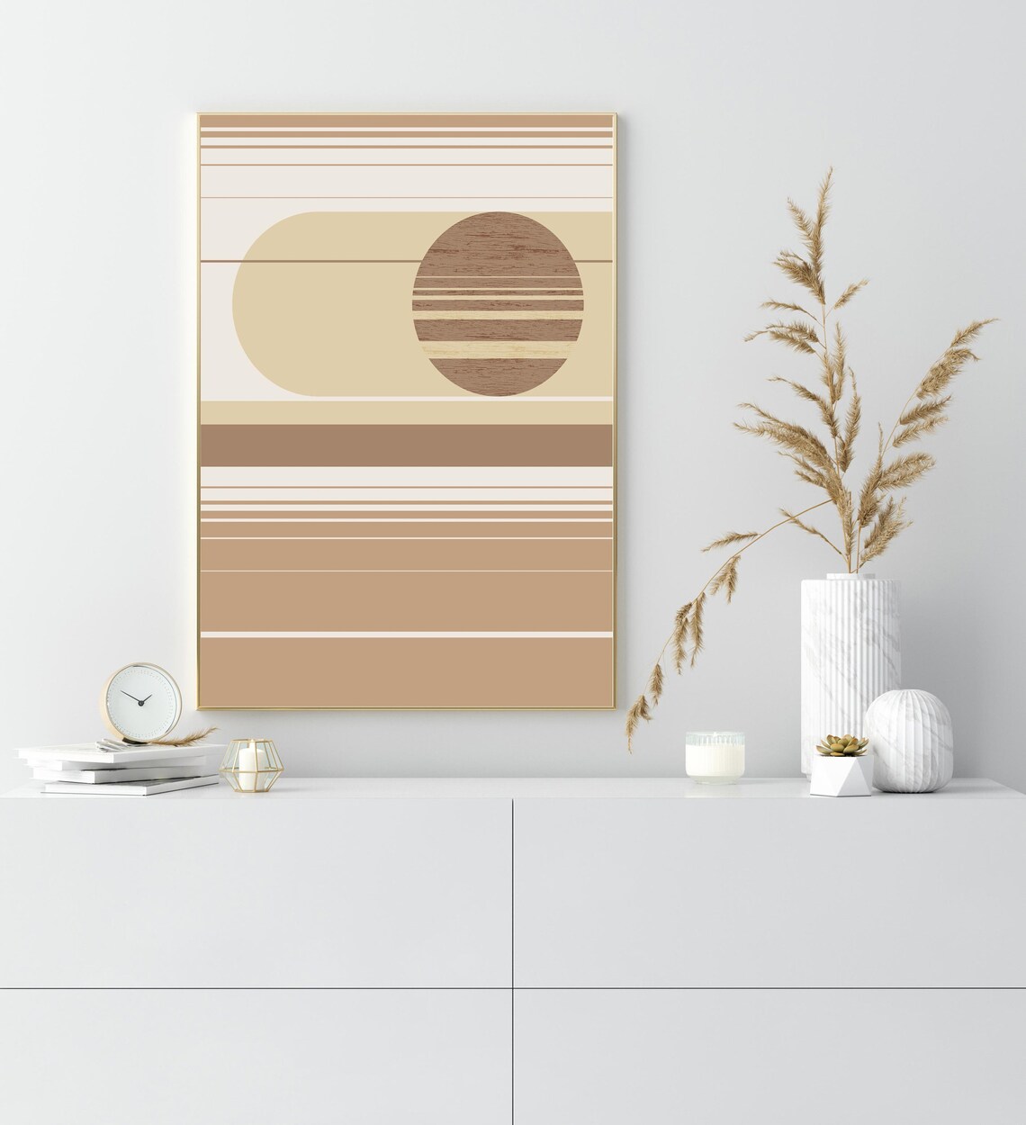 Minimalist Print, Beige Wall Art, Modern Print, Beige Print, Beige, Art ...