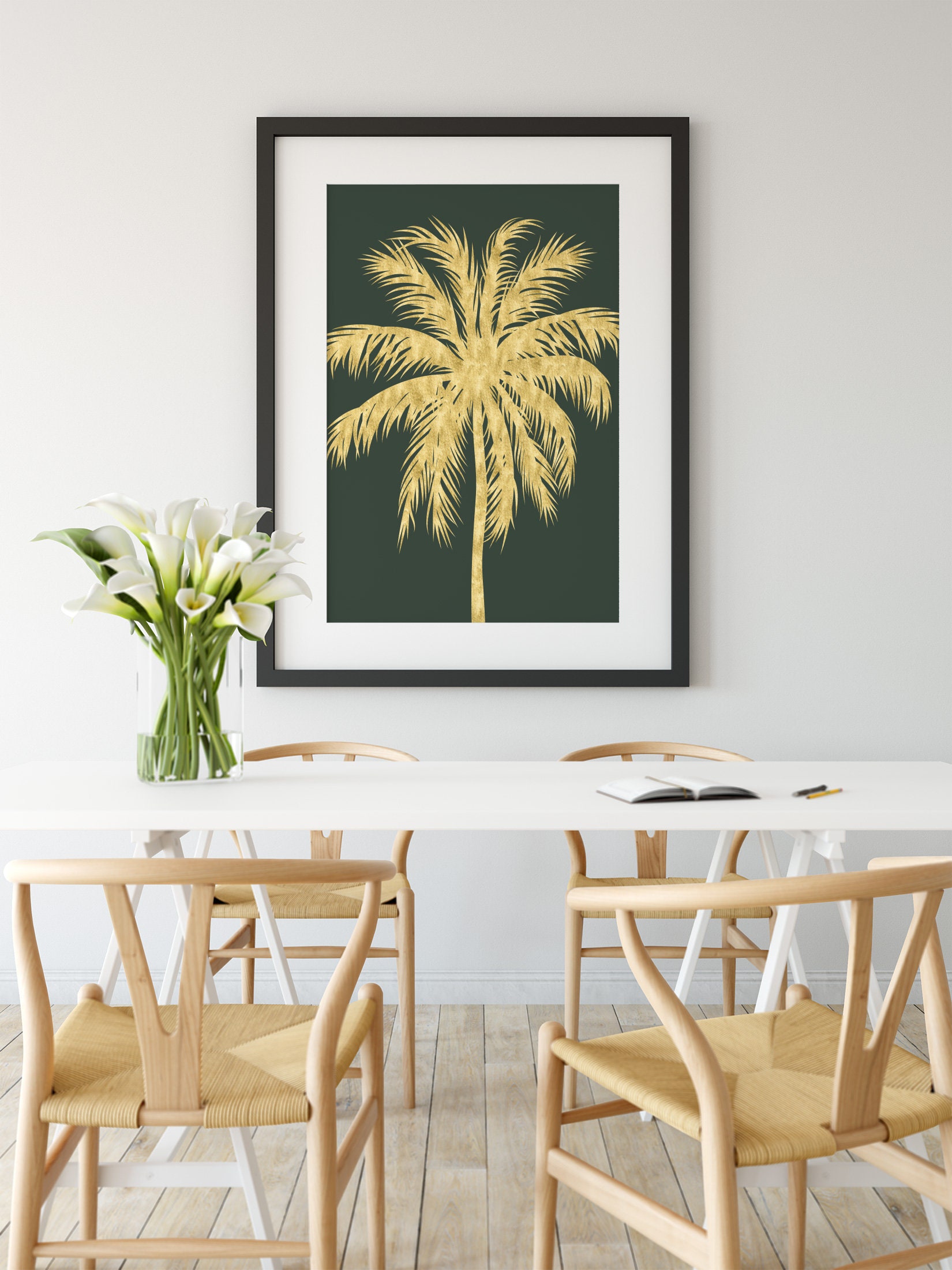 Botanical Print Art Print Tree Print Green Wall Art Palm | Etsy