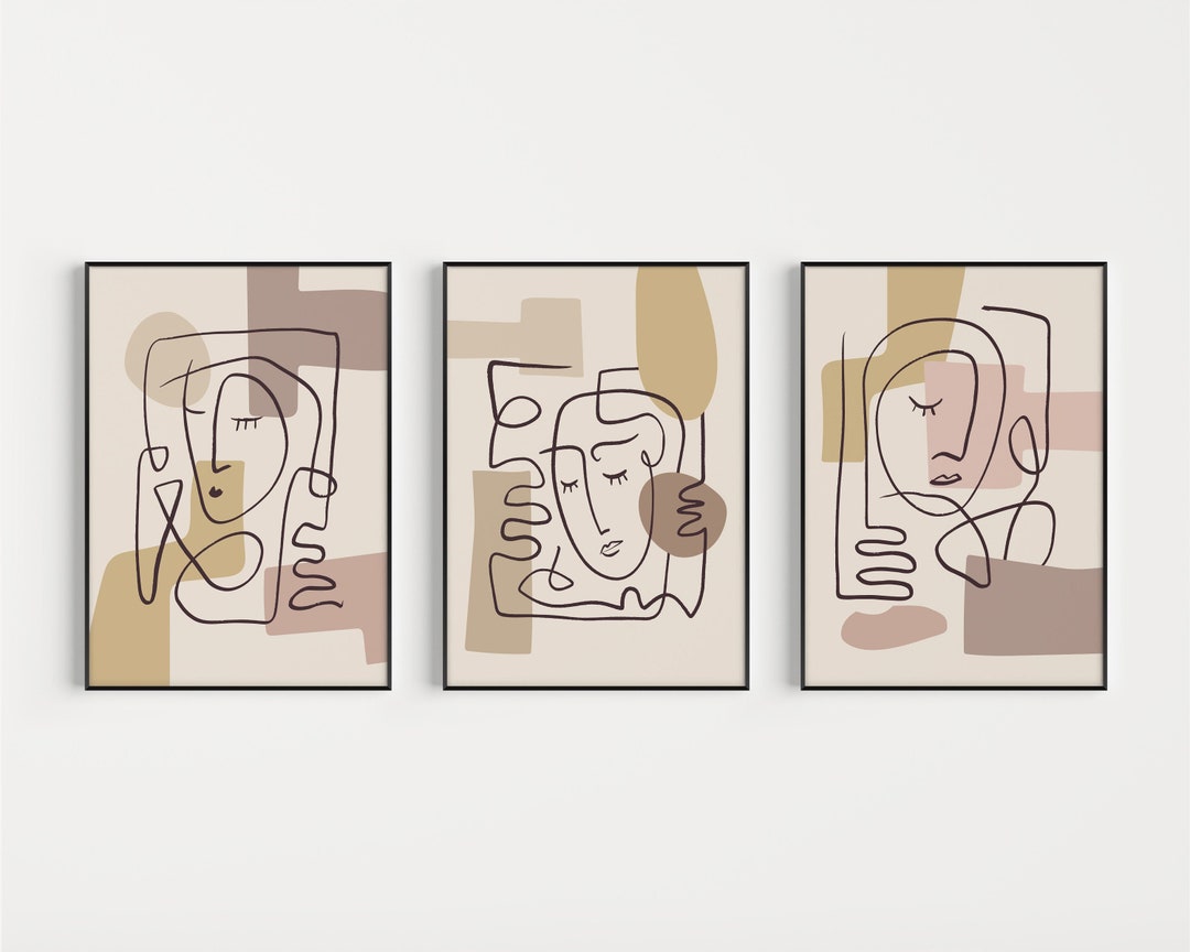 Set of Prints, Picasso Prints, Neutral Print, Picasso, Beige Prints ...