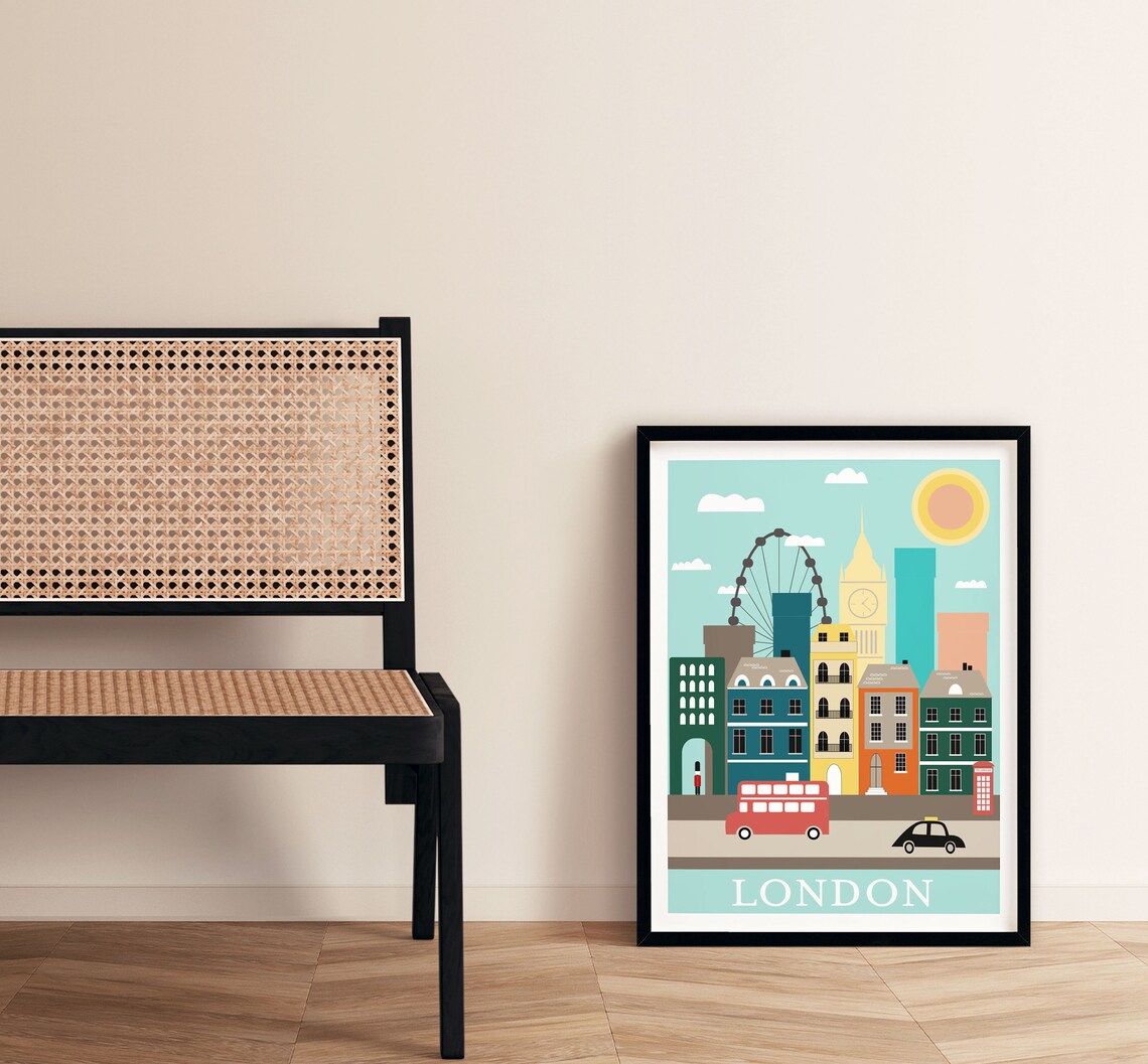 Wall Art Prints, London Poster, London Wall Art, Minimalist Travel ...