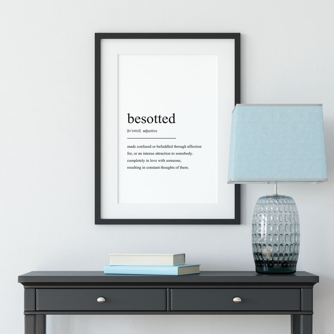 Besotted Definition Print Quote Print Definition Art | Etsy