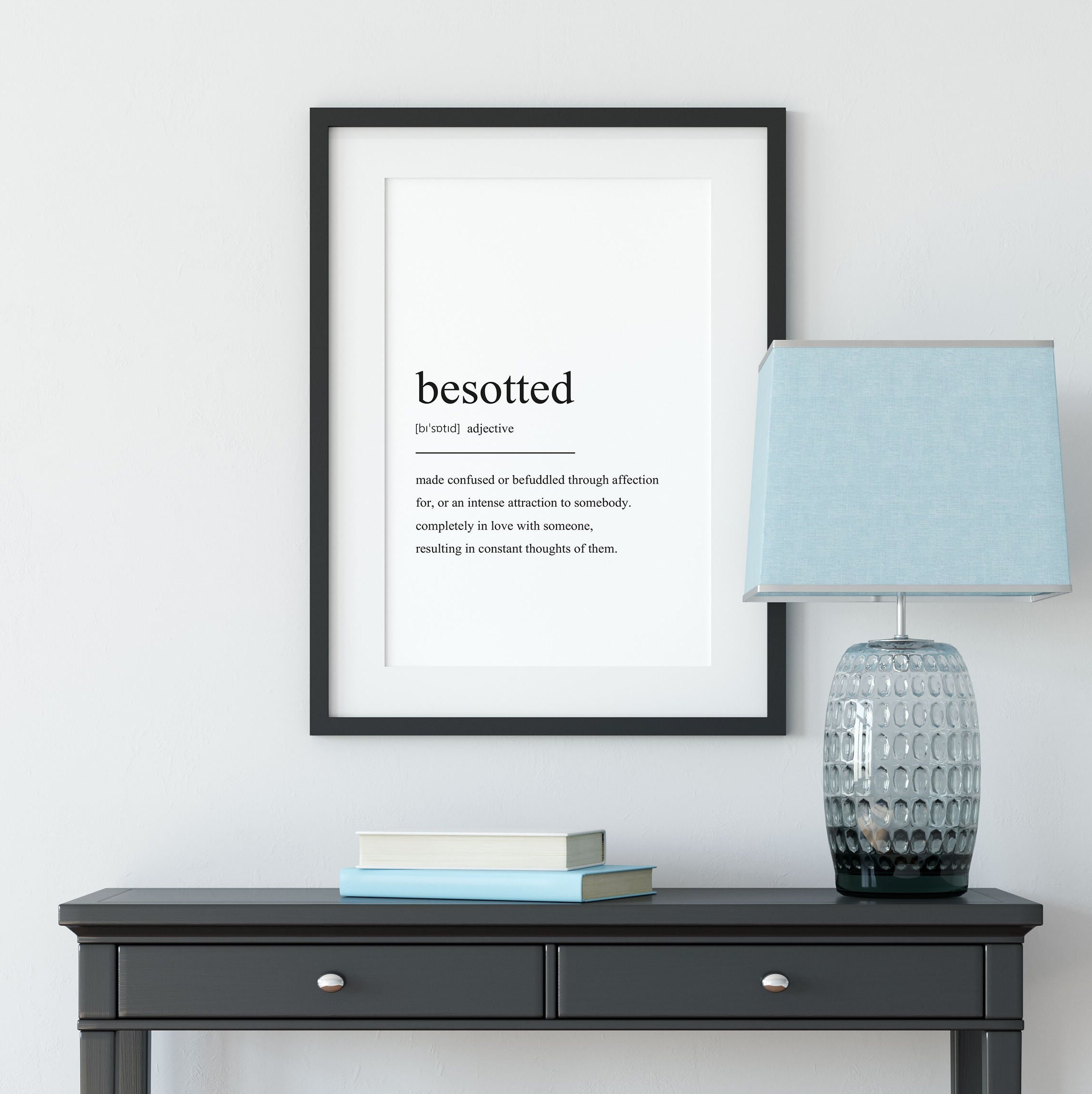 Besotted Definition Print Quote Print Definition Art | Etsy