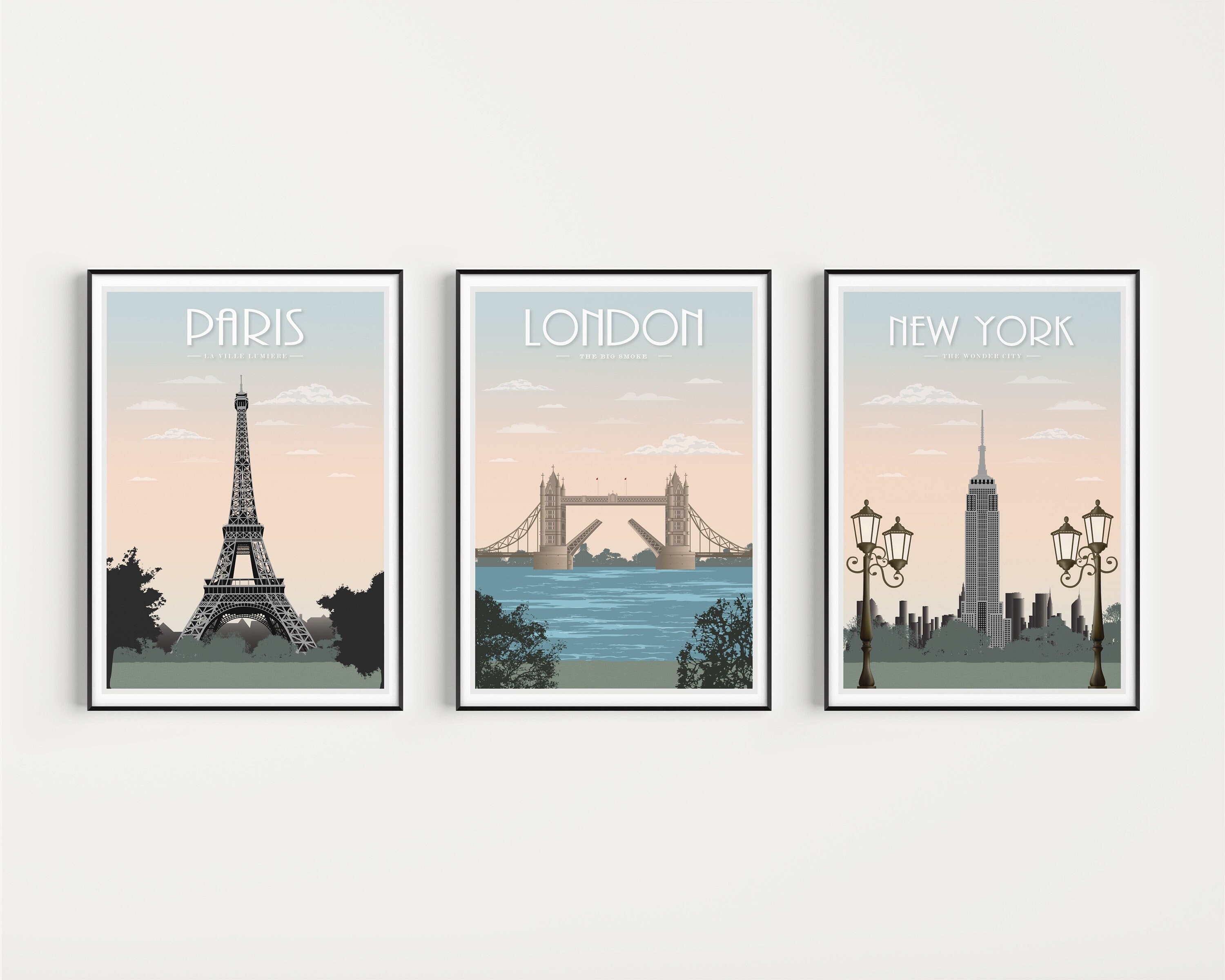 London Paris New York Poster