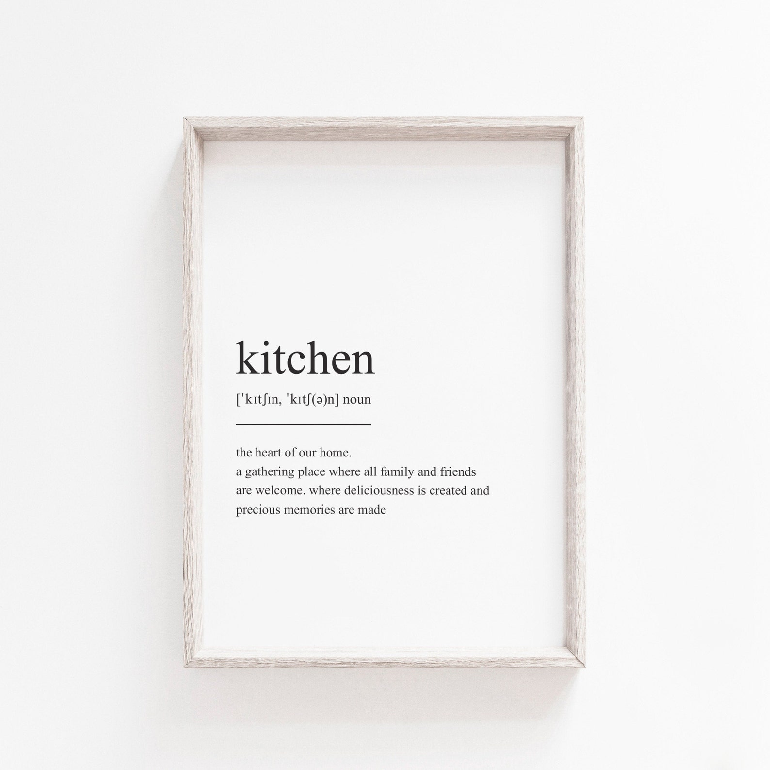 Kitchen Print, Kitchen Definition Print, Wall Art Print, Quote Print ...