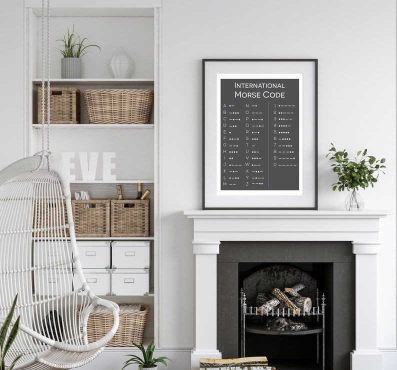 Morse Code Print Morse Code Poster Wall Art Print Wall Art - Etsy