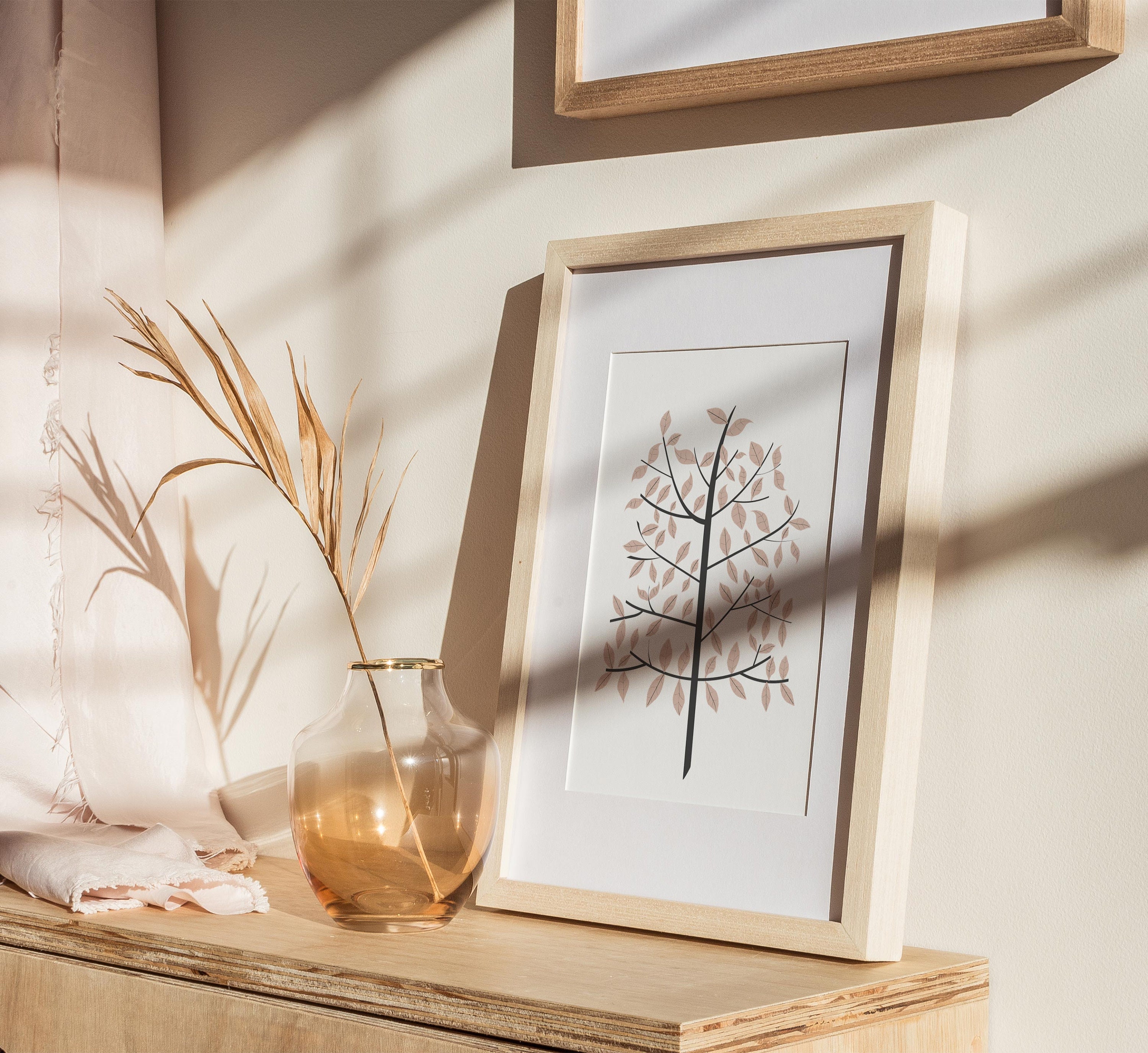 Tree Print Pink Print Wall Art Print Pink Wall Art Tree | Etsy