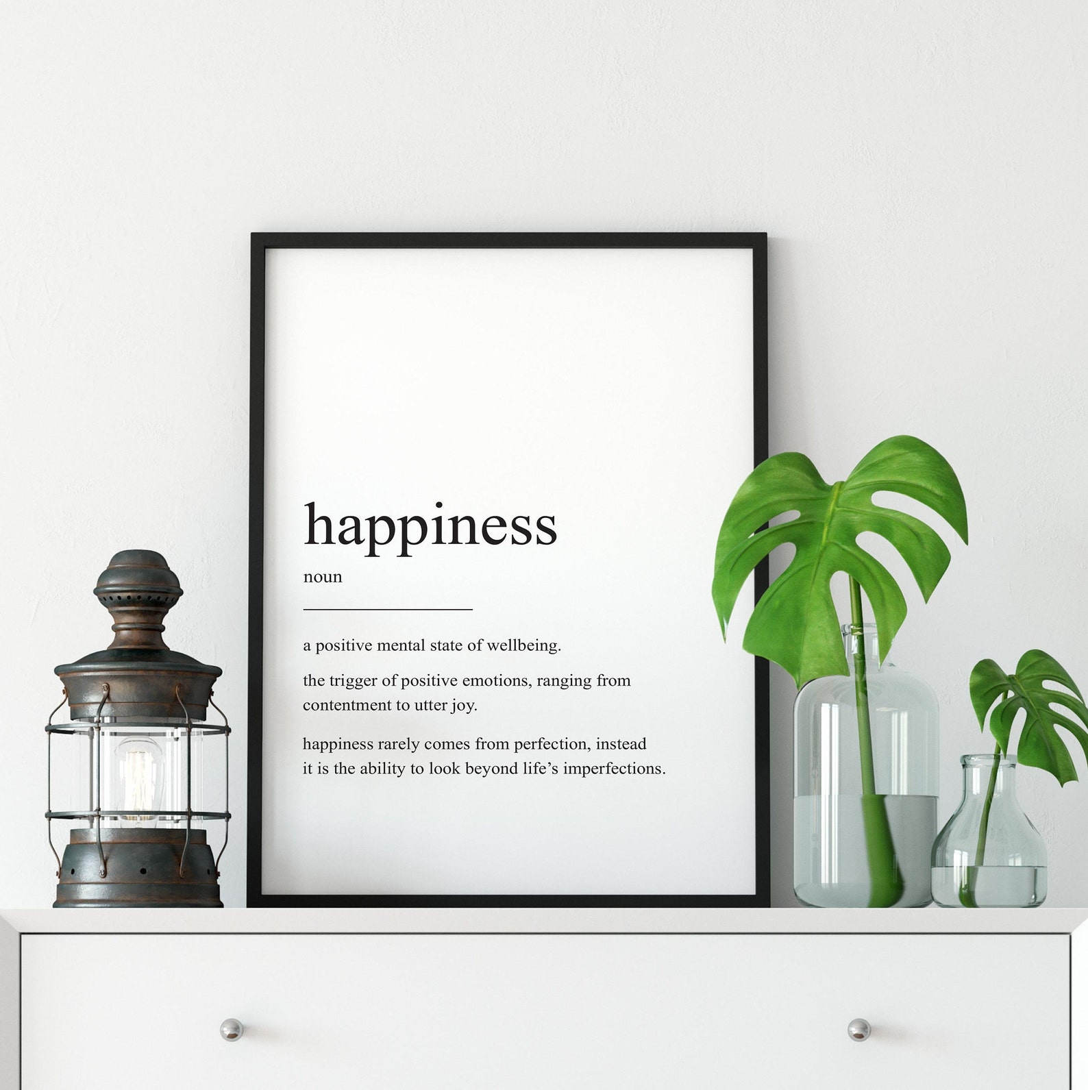 Happiness Definition Print Quote Print Definition Print | Etsy