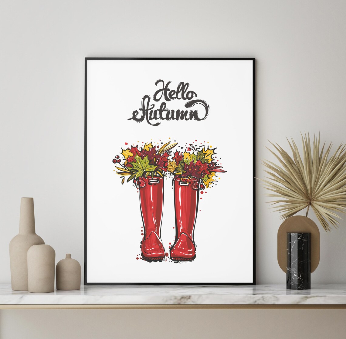 Wellies Print Wellies Art Autumn Prints Autumn Art - Etsy