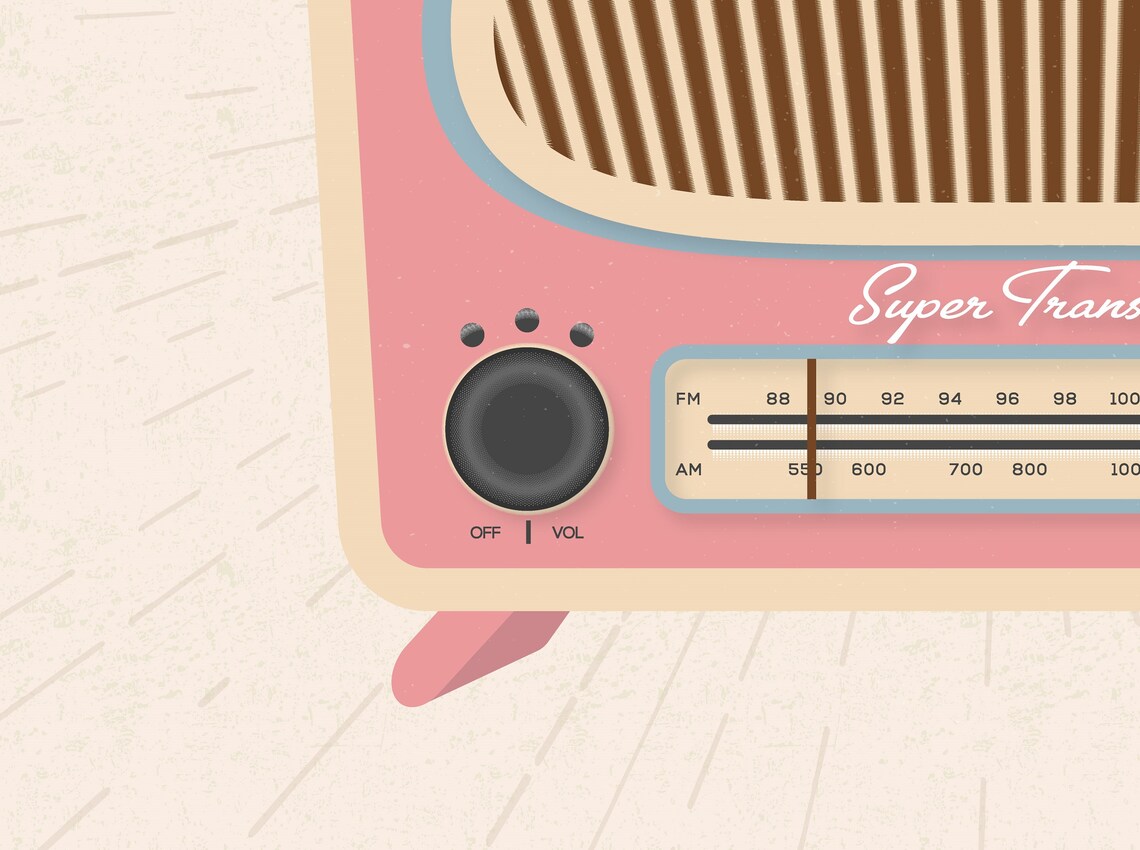 Wall Art Retro Print Retro Radio Print Retro Wall Art | Etsy