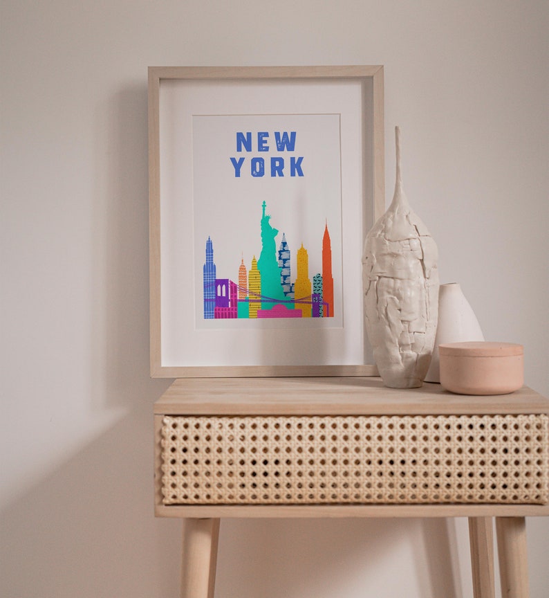 New York Print Wall Art New York Art Print Travel Print - Etsy UK