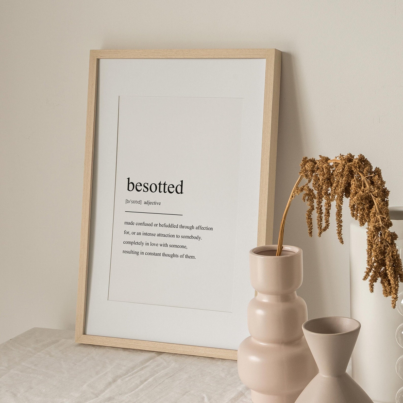 Besotted Definition Print Quote Print Definition Art | Etsy