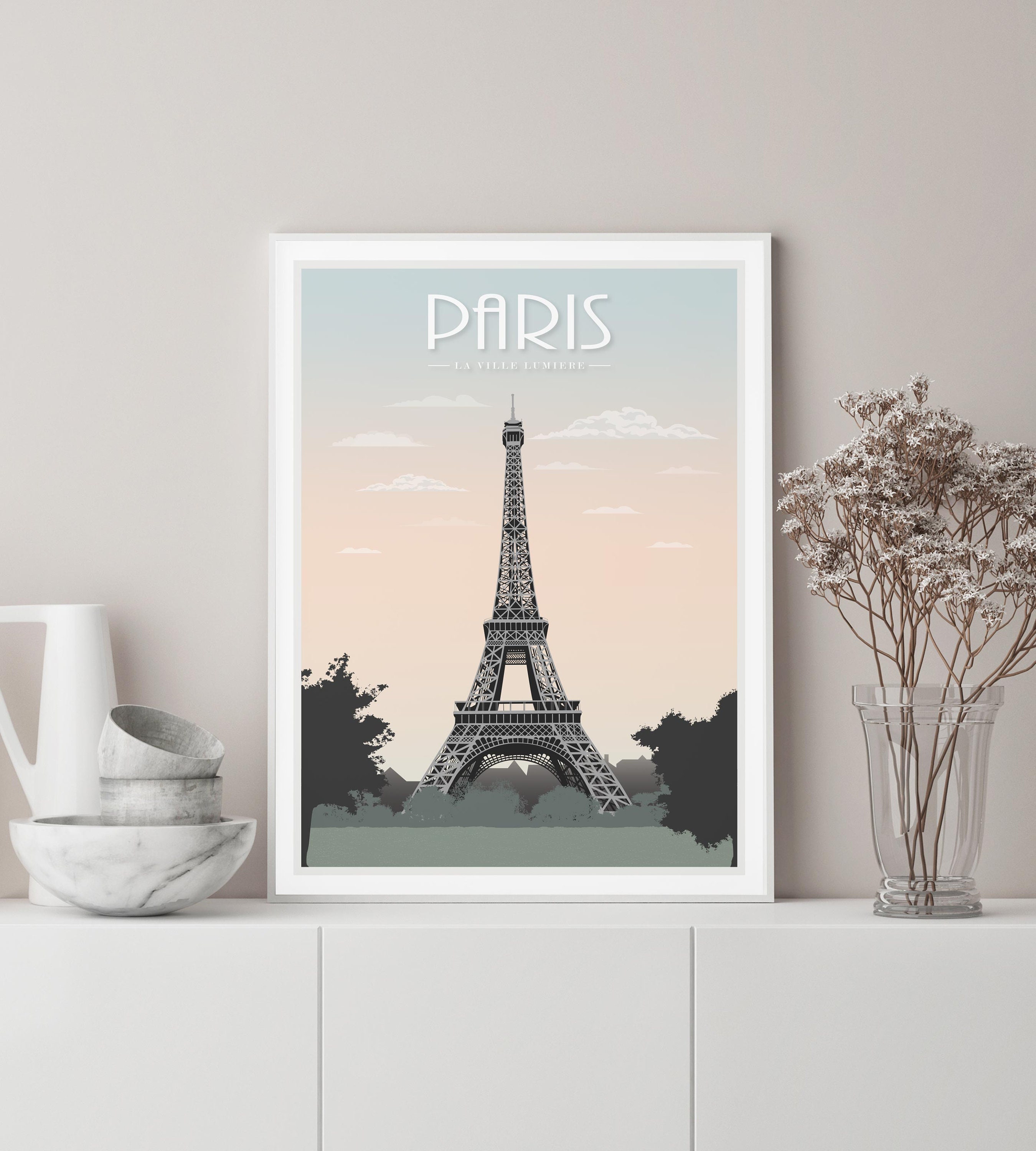 Paris Poster Wall Art Paris Print Travel Print Travel | Etsy