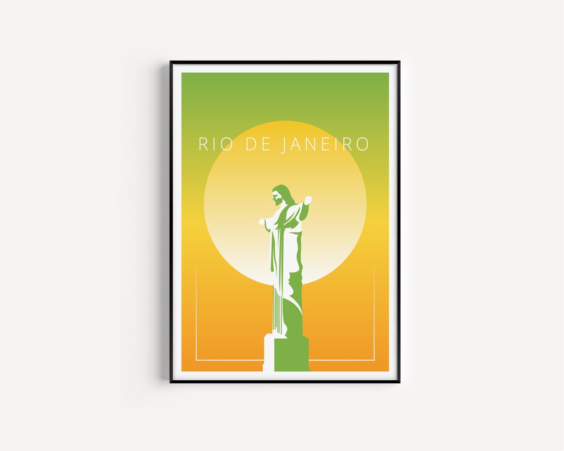 Rio Poster Minimalist Travel Print Wall Art Prints Modern - Etsy