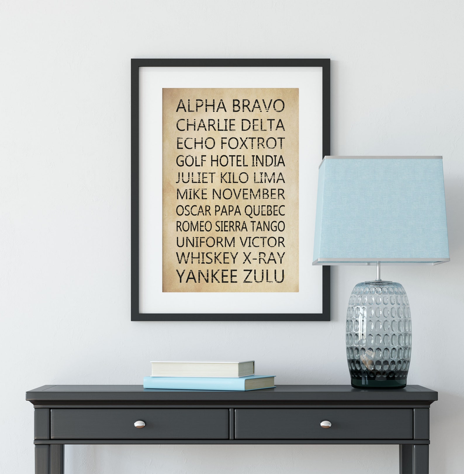 Phonetic Alphabet Print Wall Art Prints Office Wall Art | Etsy