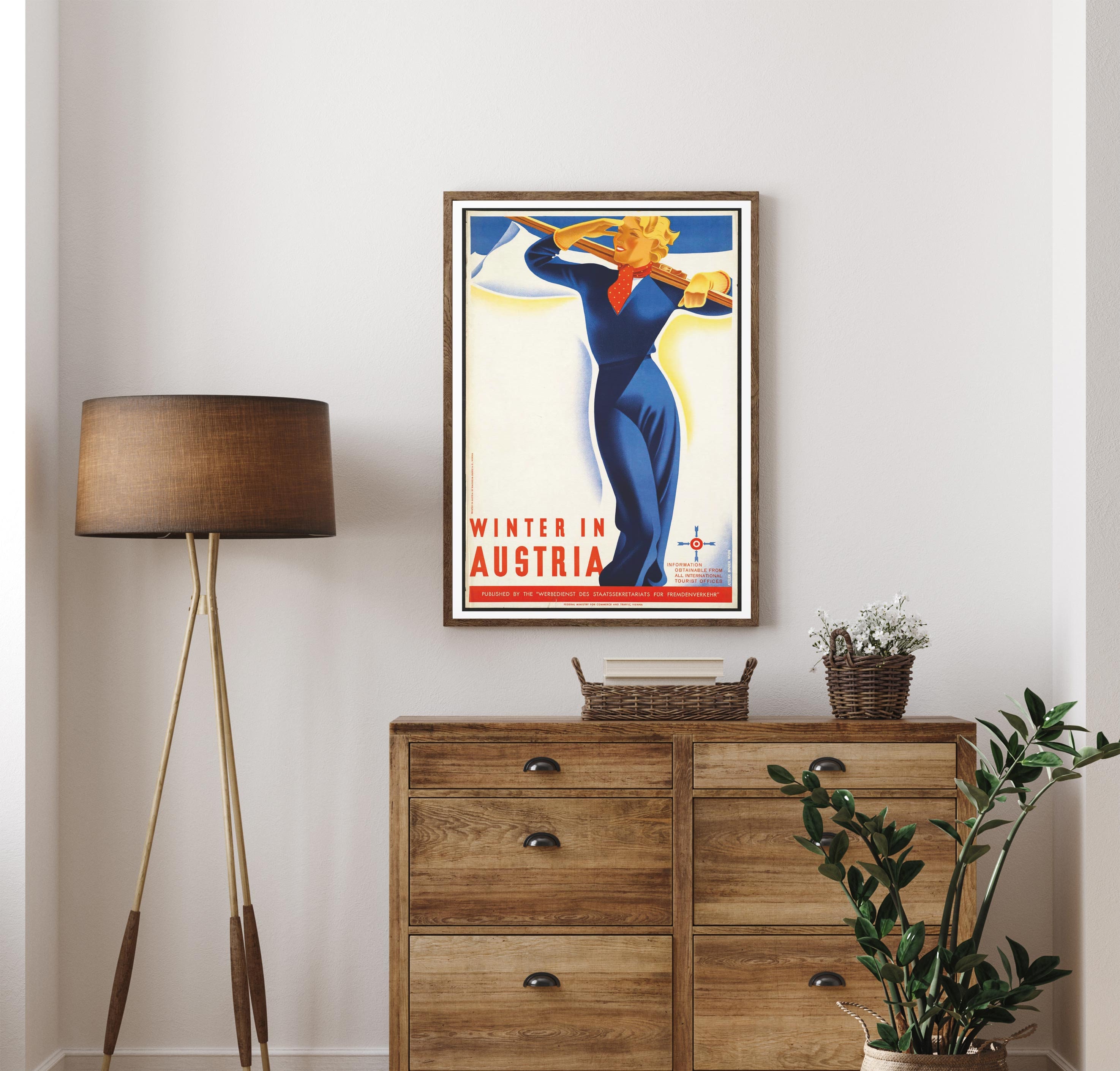 Austria Poster, Austria Print, Wall Art Prints, Skiing Print, Vintage ...