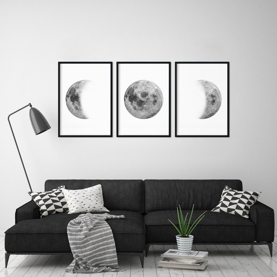 Set of Prints, Moon Prints, Moon Phase Print, Art Print, Wall Art ...