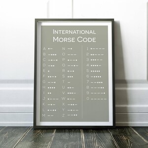 Morse Code Poster, Morse Code Print, Wall Art Print, Wall Art, Morse ...