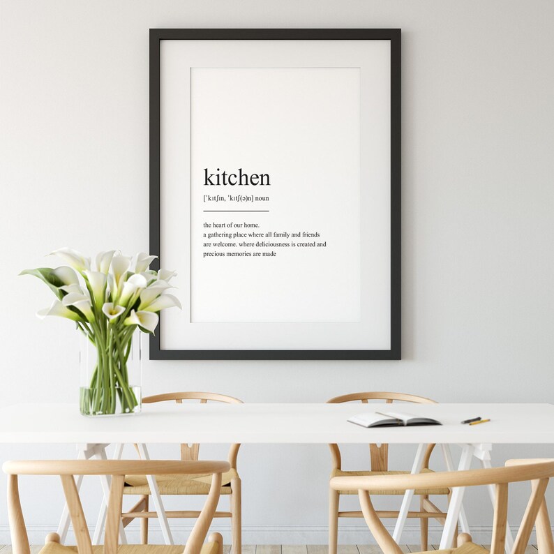 Kitchen Print, Kitchen Definition Print, Wall Art Print, Quote Print ...