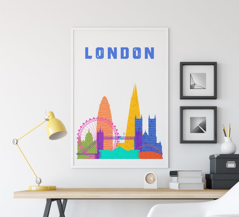 London Print, Art Print, Travel Print, London Wall Art, London Poster ...