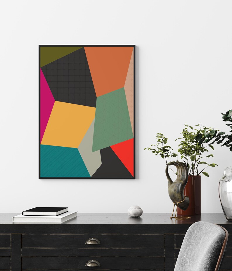 Wall Art Geometric Print Wall Art Print Abstract Print - Etsy