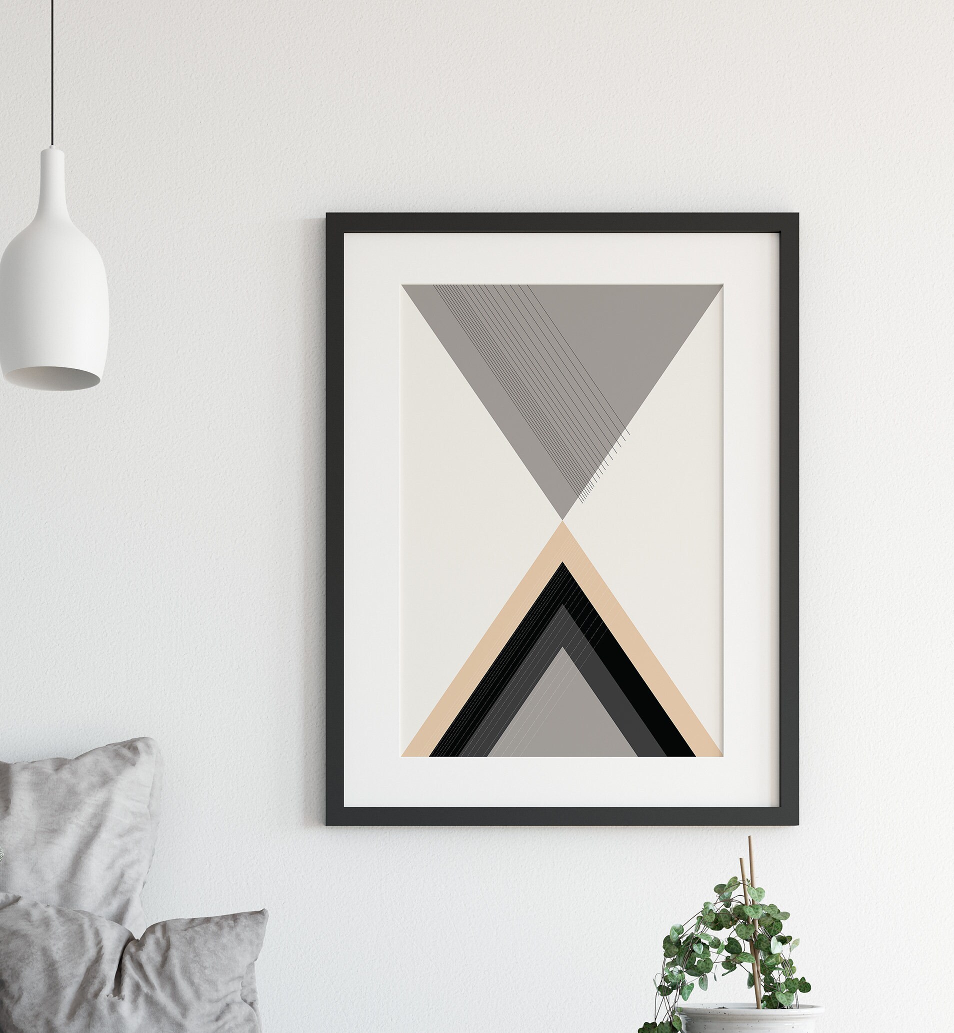 Wall Art, Prints, Geometric Wall Art, Geometric Print, Triangle Print ...